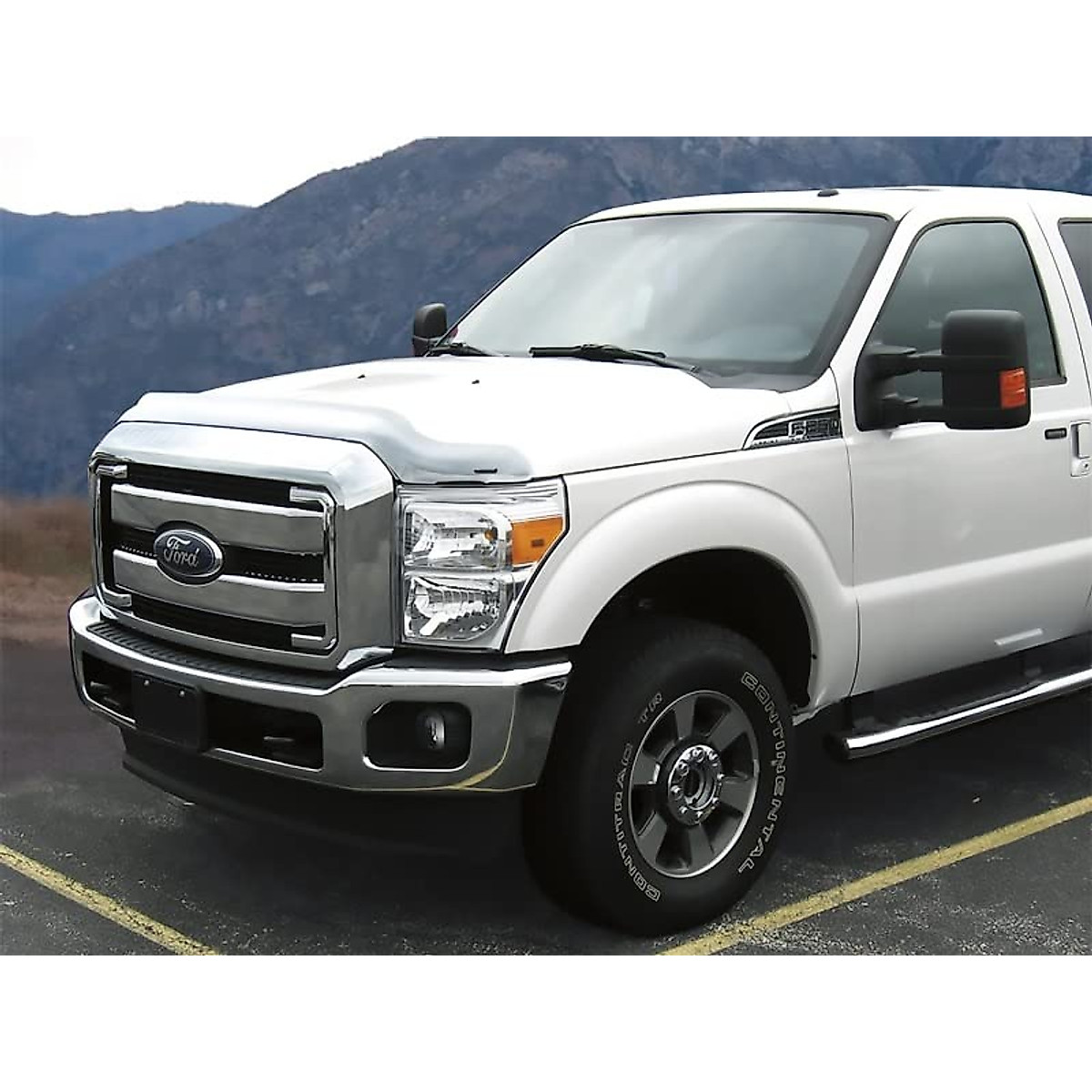 Stampede | Vigilante Hood Protector - High Profile / Chrome| 2011-2016 Ford F-250 / F-350 / F-450 / F-550 Super Duty | 2150-8