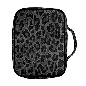 WELLFLYHOM Leopard Print Bible Cover for Women Bible Carrying Case Camo Cheetah Bible Book Bags Large Large Size Bible Case with Handle Portable Bible Holder with Zipper Pocket