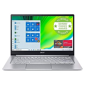 Acer Swift 3 Light Laptop, 14" FHD IPS, AMD Ryzen 7 4700U Octa-Core Processor with Radeon Graphics, 8GB LPDDR4, 512GB NVMe SSD, WiFi 6, Backlit Keyboard, Fingerprint Reader, SF314-42-R9YN (Renewed)