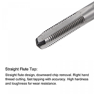 uxcell M5 x 0.8 Straight Flute Thread Tap and 4.2mm Twist Drill Bit Set, Metric Titanium Plated 6542 High Speed Steel Machine Screw Thread Tap Threading Drilling Tool