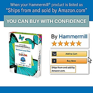 Hammermill Printer Paper, Premium Laser Print 24 lb, 8.5 x 11 - 5 Ream (2,500 Sheets) - 98 Bright, Made in the USA, 104640C