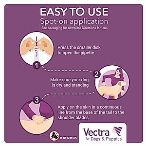 Vectra® for Dogs & Puppies Flea Treatment & Prevention for Large Dogs (56-100 lbs.) 3-Month Supply