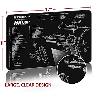 TekMat Heckler & Koch – USP Gun Cleaning Mat,Black