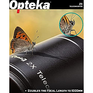 Opteka 500mm/1000mm f/8 Manual Telephoto Lens for Canon EOS 80D, 70D, 60D, 60Da, 50D, 40D, 30D, 1Ds, Mark III II, 7D, 6D, 5D, 5DS, Rebel T6s, T6i, T6, T5i, T5, T4i, T3i, T3 and T2i Digital SLR Cameras