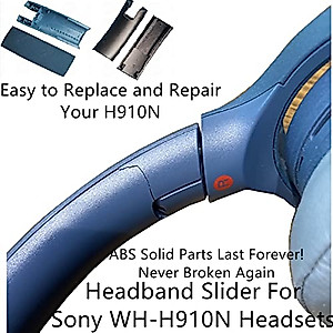 Repair WH-H910N Slider Parts kIT Loop Headband Fit for WH-H910N h.Ear on 3 Wireless Noise-Canceling Headphones,fix it Yourself Headband Upper Inner Lower Assy for Broken Side Headsets (Black Color)