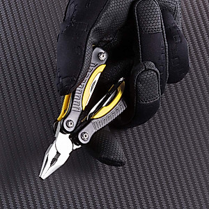 Bundle of 2 Items - Pocket Knife - Survival Military Foldable Knife - Best Outdoor Camping Hunting Bushcraft EDC Folding Knife - Mini Multitool Knife 12 in 1 - Small Pocket Multi Tool with Pliers