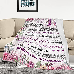 40th Birthday Gifts for Women Blanket 50" x 60", 40th Birthday Blanket for Women Turning 40, Wife Sister Mom Friends 1982 Birthday Gift