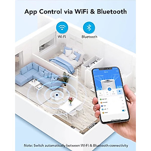 Govee Smart Air Purifiers for Home Large Room, WiFi Air Purifiers for Bedroom Work with Alexa Google Assistant, H13 True HEPA Filter for Pets 24dB Night Light