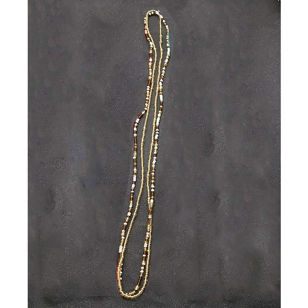 Waist Beads Body jewelry, Colorful Belly beads, Bead jewelry, Belly chains, Waist chain (2 Piece) (coffe)