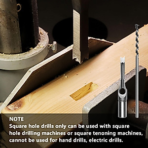 ATOPLEE Square Hole Drill Bits for Wood,3pcs HSS Woodworking Square Mortise Drill Bit,5/16 Inch 3/8 Inch 1/2 Inch (All of Sizes)