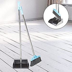 1 Set Stainless Steel Trash Shovel Trash Cleaning Shovel Garden Dustpan Garbage Sweeping Tool Broom and Dustpan Kitchen Stainless Steel + Plastic Office Small Broom Handheld