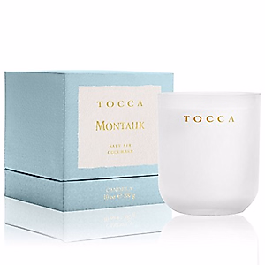 Tocca Montauk Candela: Salt Air, Cucumber | Richly Fragranced, Hand-Poured Candle, 10 oz.