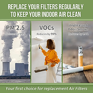 Nisreen PB-P01 Replacement Filter Compatible with Pro Breeze Air Pu-rifier Filter Replacement Model PB-P01, Compare to Part# PB-P01F, 4-IN-1 PB-P01F-US Filter with H13 True HEPA, 2-Pack