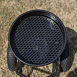 Titan Attachments 50 lb Professional Fertilizer Push Broadcast Spreader, Spreads 10 to 12 FT, Lawn Care and Ice Melter, Yard Tool