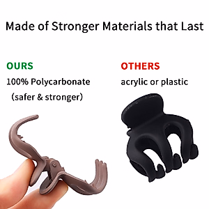 FRDTLUTHW Hair Clips 1.37 Inch Colored Small Hair Claw Clips for High Ponytail(pack of 8)