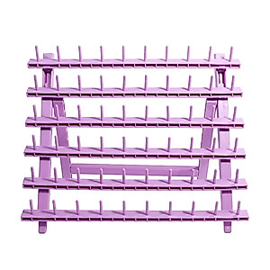 Laflare Braid Rack 60 Spools, PP Braiding Hair Stand, Thread Rack, Sewing Organizer, Quilting, Embroidery - Versatile Extension Holder (Purple)