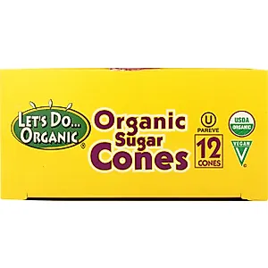 Lets Do Organics, Sugar Ice Cream Cone, Organic, 5 Ounce