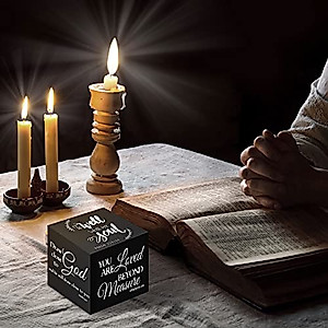 2 Pcs Bible Verse Mini Wood Signs Christian Decor Be Still and Know Religious Sign Wooden Scripture Desk Decor Rustic Bible Verse Blocks Home Scripture Word Plaque, 3.35 Inch (Vivid Style)