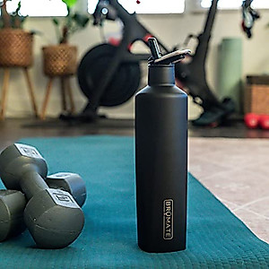 BrüMate ReHydration - 100% Leakproof 25oz Insulated Water Bottle with Straw - Stainless Steel Water Canteen (Matte Navy)