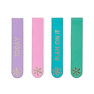 Erin Condren Designer Desk Accessories - Productivity Magnetic Bookmark Set of 4. Compatible with Erin Condren Spiral Notebooks, Planners, Agendas and Much More