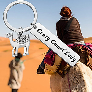 LQRI Camel Jewelry Camel Lover Gift Crazy Camel Lady Keychian With Camel Charm Camel Themed Gifts Camel Girls Gift For Her (K-Camel)