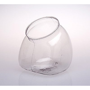 TELL INDUSTRIES 64 oz Flattened Globe Plastic Storage Container with Lid (1) - Reusable & Recyclable - Shatterproof Jars - Clear Plastic Jars for Cookies, Candy, Laundry Detergent Pods