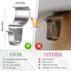 Hooks for Siding, 2024 New Vinyl Siding Hooks 10 Pack Heavy Duty Siding Clips Siding Hangers, No Hole Need Command Outdoor Hook Hang to Decor Wreath Things for Horizontal Gap Vinyl Siding