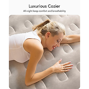 iDOO Air Mattress, Air Mattress Full with Built in Pump for Camping & Guest, 18" Raised Dual Chamber Airbed, Fast-Inflating Blow-up Bed, Colchon Inflable - Portable, Comfotable, 600lbs Max