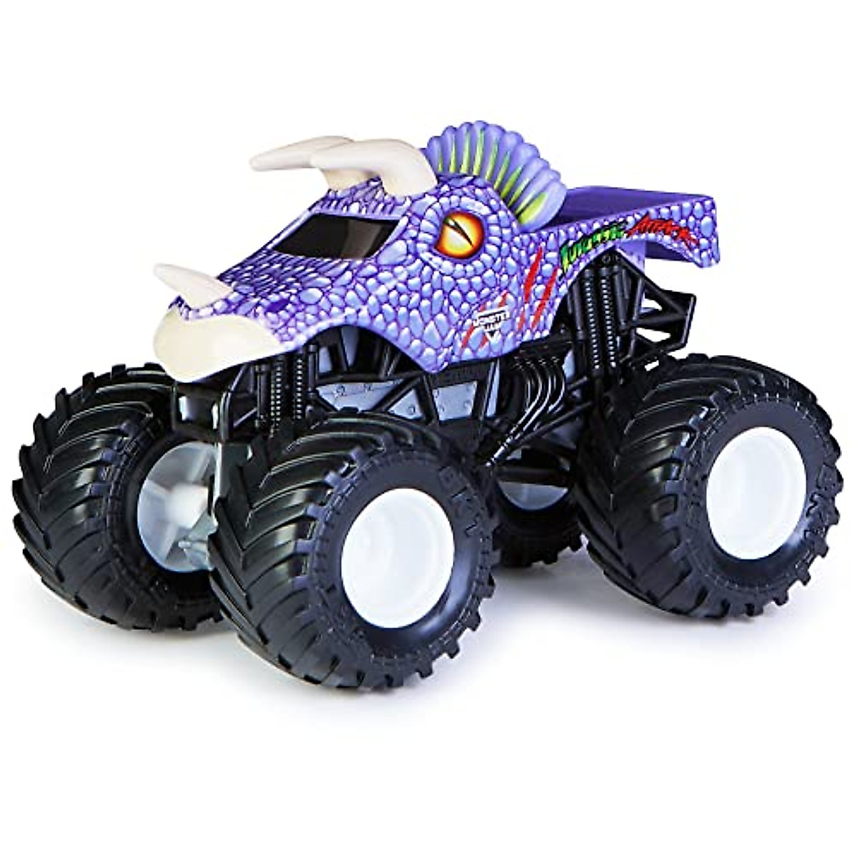 Monster Jam 2022 Spin Master 1:64 Diecast Truck with Bonus Accessory: Arena Favorites Jurassic Attack