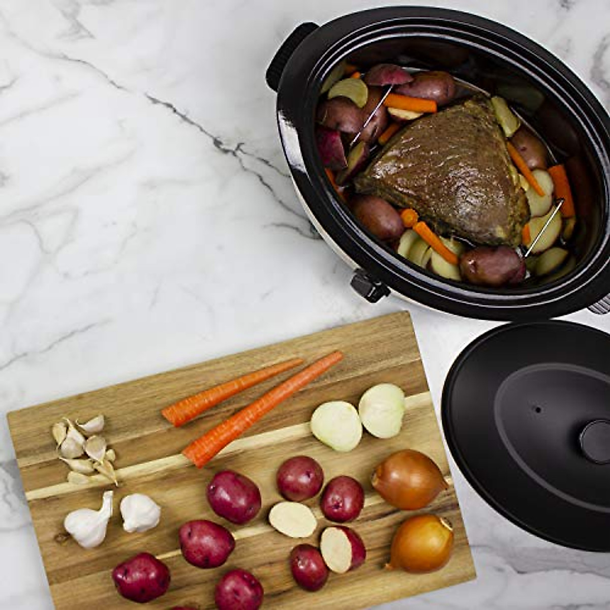 Nesco 4816-14 Porcelain Roaster Oven, 6 quart, White