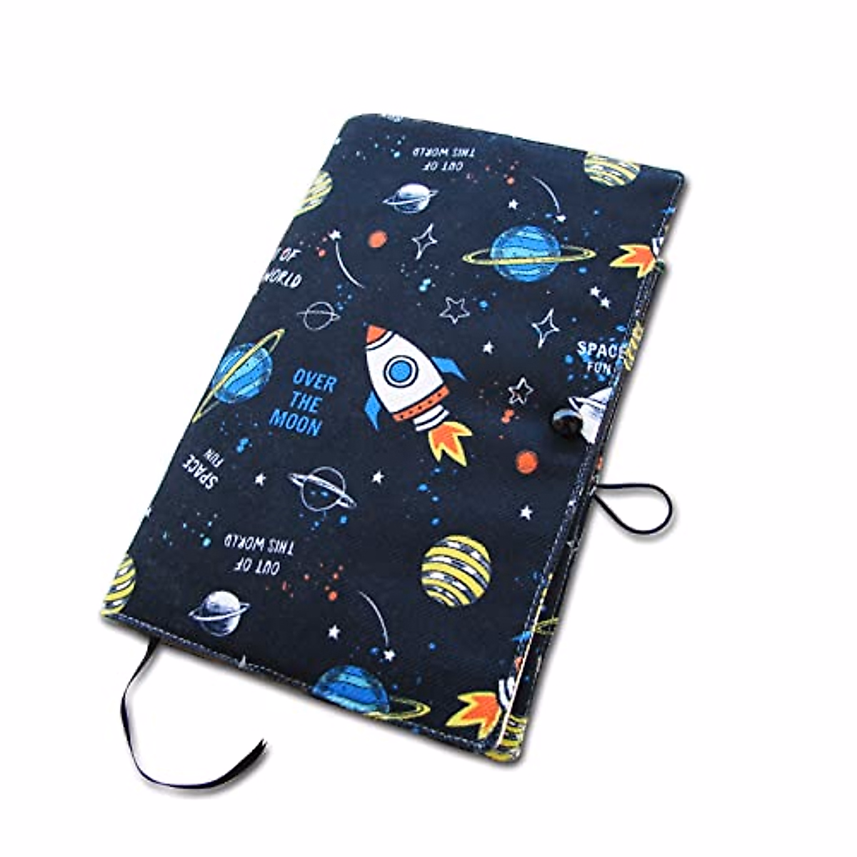 Book Sleeve Cover - Fabric Novel for Adult Books Cover for Paperback, Space Pattern Washable Book Protector - 5.5 x 8.2 x 1.6 Padded Case for Novel