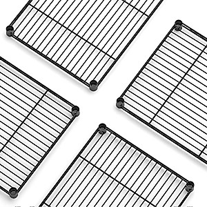 SINGAYE 5 Tier Storage Rack Wire Shelving Unit Thicken Heavy Duty Storage Shelves for Pantry Closet Kitchen Laundry 880Lbs Capacity 13.38"x 23.22"x 59.05"(DxWxH) Black