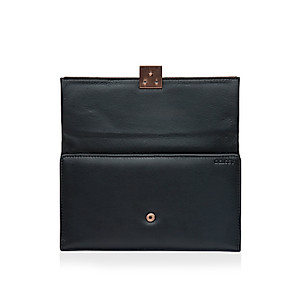 Delsey Paris Volupte All-In-One 3-Fold Black W/Copper Clasp