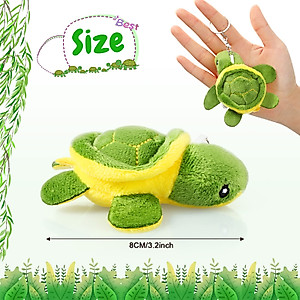 12 Pieces Plush Stuffed Ocean Animals, Mini Soft Stuffed Sea Animals Bulk Sea Creatures Toys for Kids(Small Turtle Style,3.2 Inch)