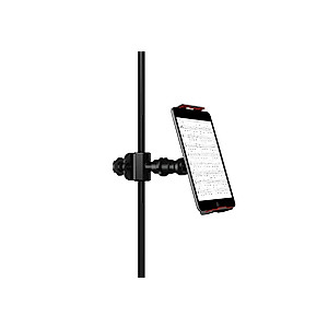 IK Multimedia iKlip 3 Tablet Holder for mic Stands, fits iPad and Android Tablets Between 7" to 12.9" with an Adjustable 360° Swivel and Soft-Touch fit