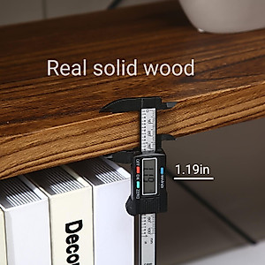 WH-AOERPUMY 5 Tier Bookcase, Solid Wood Bookshelf Rustic Vintage Industrial Etagere Bookcase, Metal and Wood Free Vintage Bookshelf, Retro Brown (Real Wood) (5-Tiers)