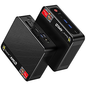 Beelink Mini PC AMD Ryzen 5 5560U(up to 4.0GHz) Mini Computer 16GB DDR4 RAM 500GB M.2 NVMe SSD Mini Desktop 4K@60Hz Triple Display Wifi6/BT5.2/USB3.2 for Office & Home
