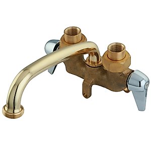 Kingston Brass KF471 4-Inch Center Laundry Faucet, 7-1/8 inch spout reach, Polished Chrome