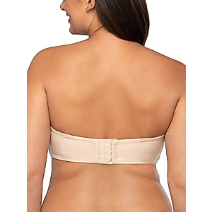 Vanity Fair Womens Beauty Back Smoothing Strapless Bra, 4-way Stretch Fabric, Lightly Lined Cups Up To H Bra, Rose Beige, 36C US