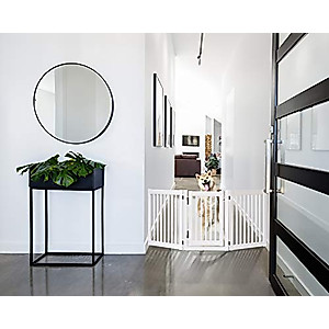 Highlander Series Solid Wood Pet Gates are Handcrafted by Amish Craftsman - 32" High - 3 Panel Walk Through - White