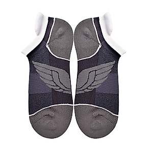 Busy Socks Womens Running Socks Low Cut, Breathable Athletic Tab Bowling Riding Hiking Ankle Socks with Cushionning 3 Pairs (Dark Grey, Medium