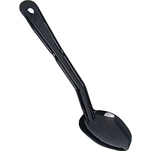 Carlisle FoodService Products 441003 High Heat Solid Plastic Spoon, 11", Black
