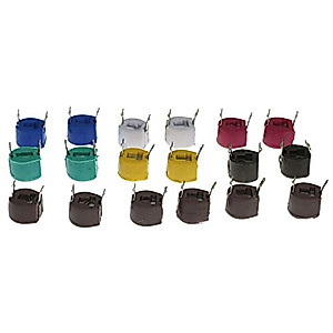 RLECS 18-Pack Trimmer Variable Capacitance for Arduino 5PF 10PF 20PF 30PF 40PF 50PF 60PF 70PF 120PF Adjustable Capacitor Kit (2pcs of Each Value)