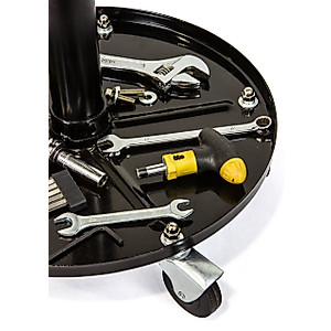 WEN Pneumatic Rolling Mechanic Stools with Padded Seats and Storage