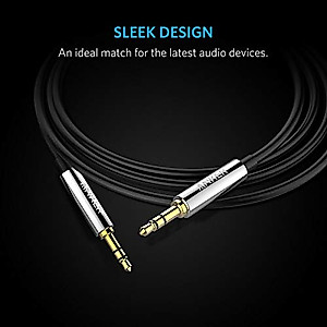 Anker 3.5mm Premium Auxiliary Audio Cable (4ft / 1.2m) AUX Cable for Headphones, iPods, iPhones, iPads, Home / Car Stereos and More (Black)
