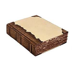LEATHER VILLAGE Leather Journal – Vintage Leather Journal – Book of Shadows – Leather Bound Journal – Leather Sketchbook – Antique/Vintage Deckle Edge Handmade Paper of 200 GSM – 8 X 6 inches