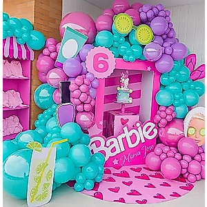 KALOR Hot Pink Balloons Garland Arch Kit 110Pcs - Different Sizes 18/12/10/5 Inch Party Balloons for Birthday Baby Shower Wedding Graduation Party Decorations