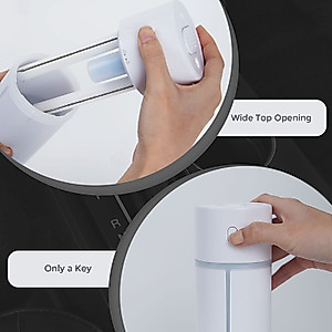 HUMIDIER Portable Car Humidifiers, Cool Mist Small Humidifiers, USB 7 Color Night Lights Waterless Auto Shut-Off Quiet Humidifier for Personal Travel Car Office Room,300ml (White)