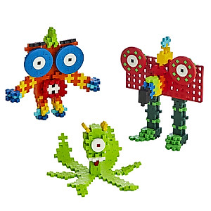 PLUS PLUS Learn to Build Set, 240 Mini Interlocking Building Blocks, 3D Puzzle Stem & Art Kit Playset - Creatures