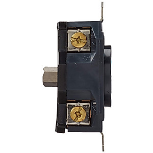 Leviton 2810 30 Amp, 120/208 Volt- 3PY, Flush Mounting Locking Receptacle, Industrial Grade, Grounding, V-0-Max, Black
